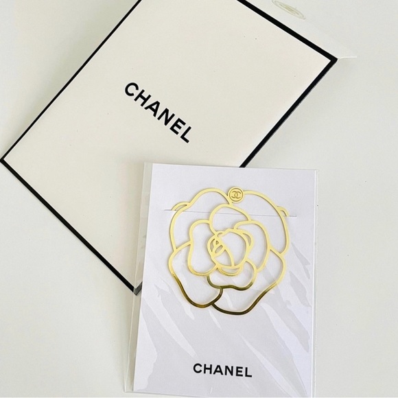 CHANEL | Makeup | Authentic Chanel Camellia Gold Metal Bookmark | Poshmark